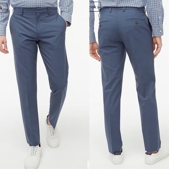 J. Crew | Pants | J Crew Four Season Thompson Pant Blue Wool Blend ...